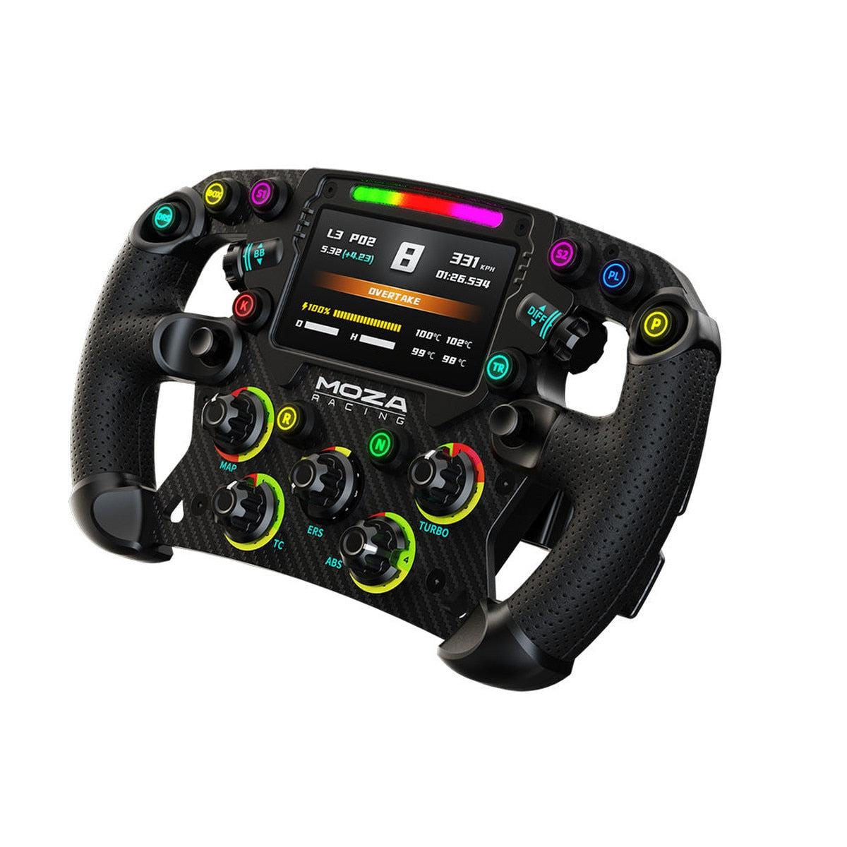 MOZA FSR Formula Wheel | 280mm Sim Racing Wheel with Dash – eRacing ...